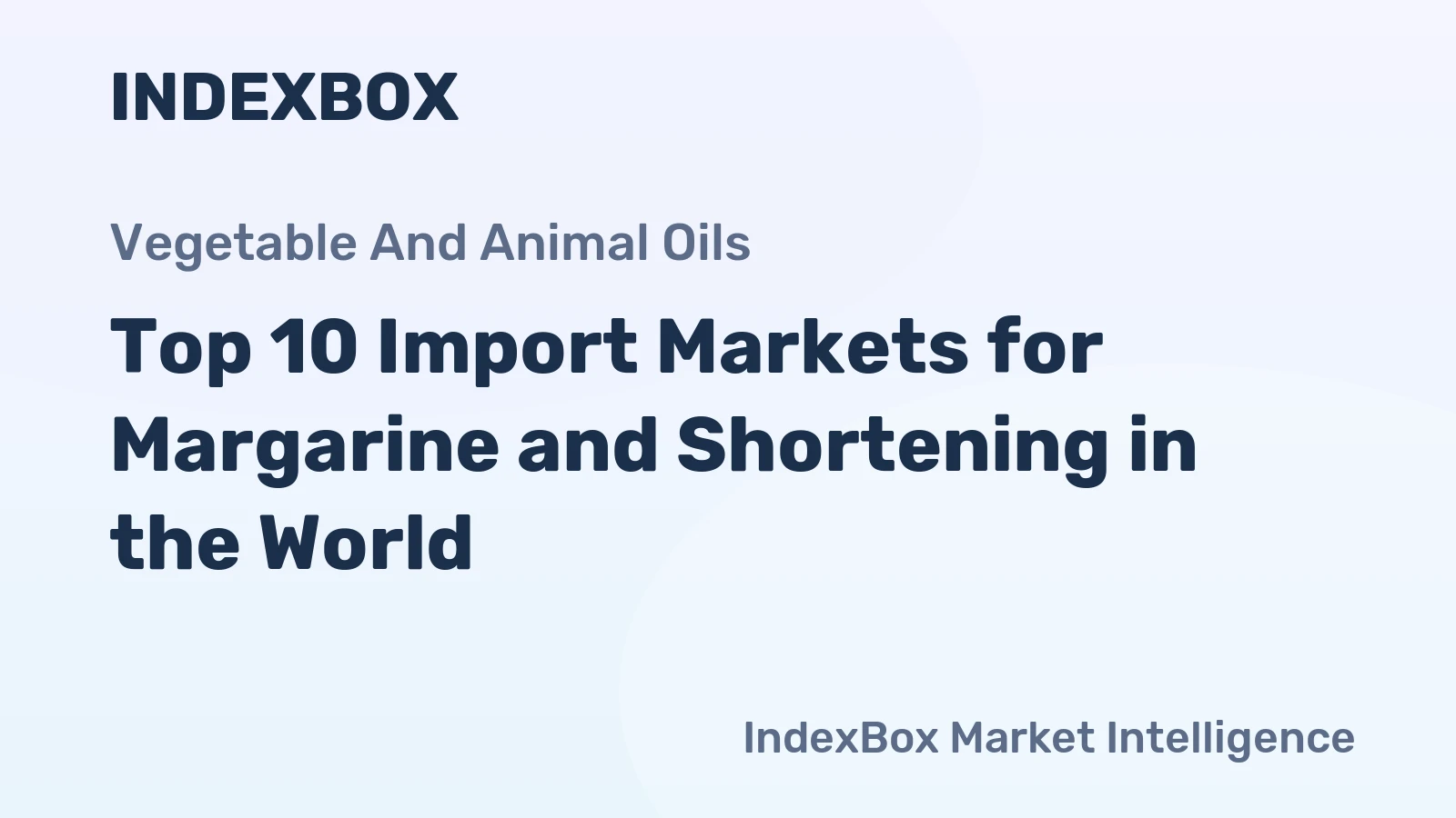 Top 10 Import Markets for Margarine and Shortening in the World