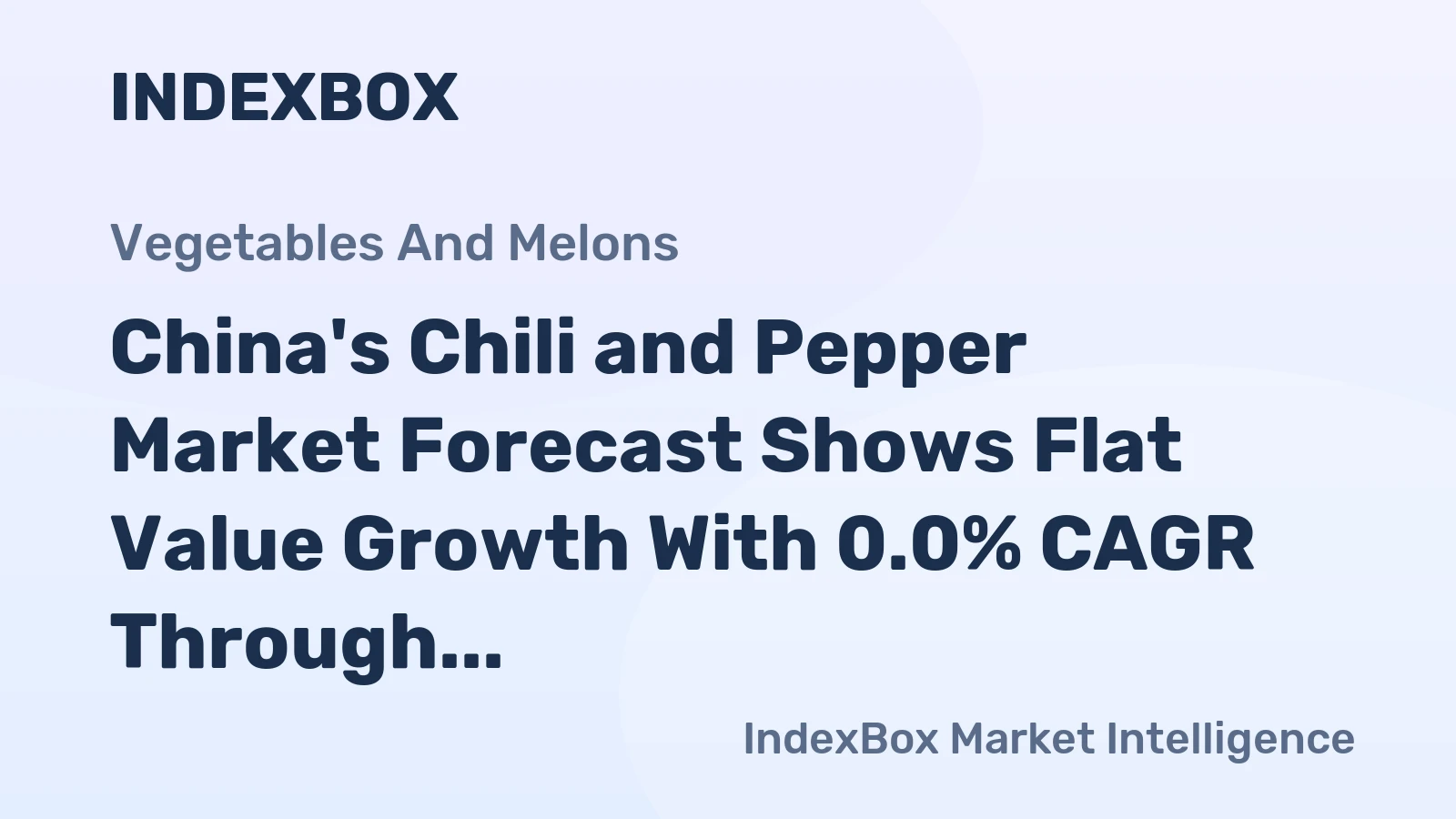 China's Chili and Pepper Market Forecast Shows Flat Value Growth With 0.0% CAGR Through 2035