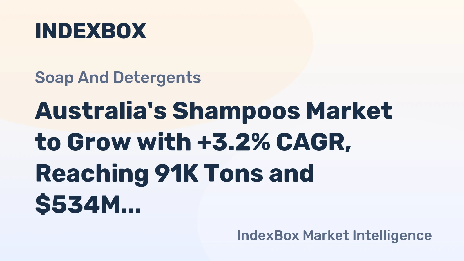 Australia's Shampoos Market to Grow with +3.2% CAGR, Reaching 91K Tons and $534M by 2035