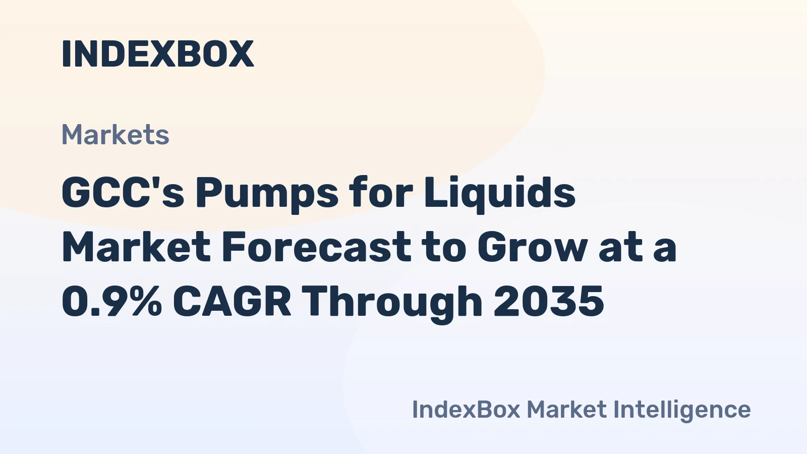 GCC's Pumps for Liquids Market Forecast to Grow at a 0.9% CAGR Through 2035