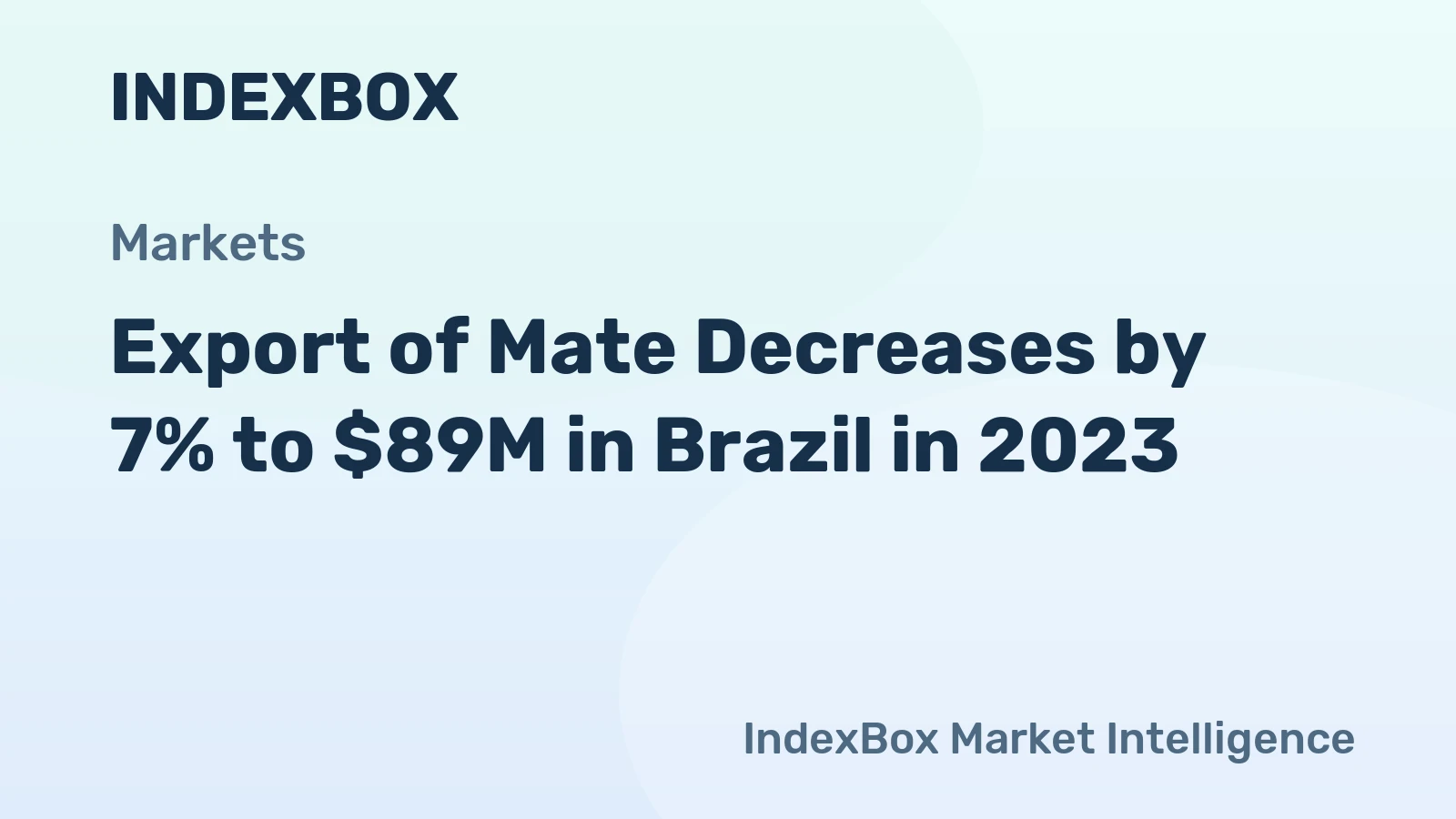 Export of Mate Decreases by 7% to $89M in Brazil in 2023