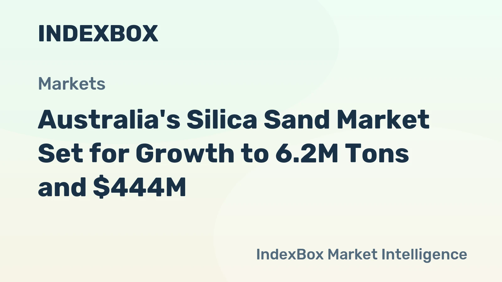 Australia's Silica Sand Market Set for Growth to 6.2M Tons and $444M