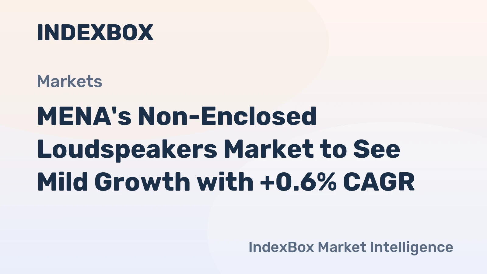 MENA's Non-Enclosed Loudspeakers Market to See Mild Growth with +0.6% CAGR