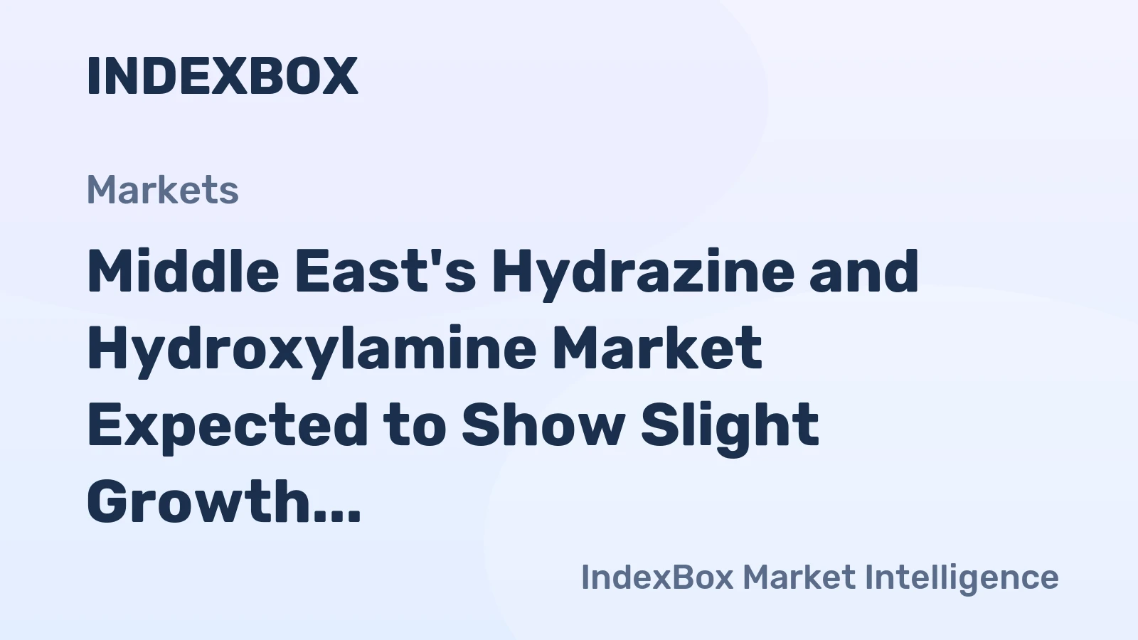 Middle East's Hydrazine and Hydroxylamine Market Expected to Show Slight Growth with +0.5% CAGR from 2024 to 2035