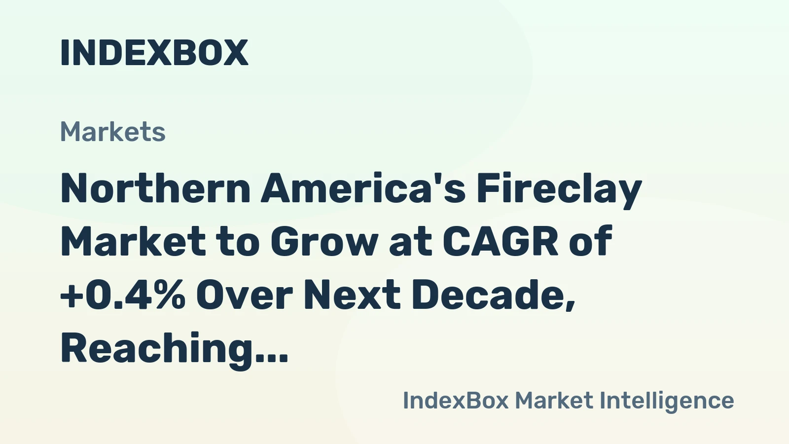 Northern America's Fireclay Market to Grow at CAGR of +0.4% Over Next Decade, Reaching $158M by 2035