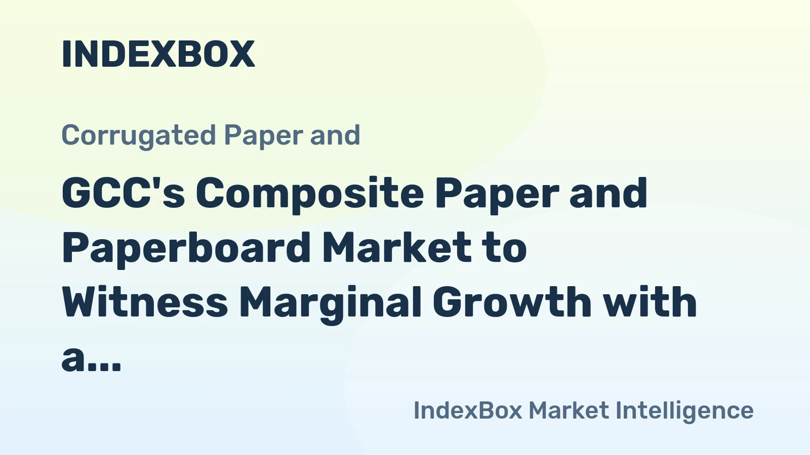 GCC's Composite Paper and Paperboard Market to Witness Marginal Growth with a CAGR of +0.3% from 2024 to 2035