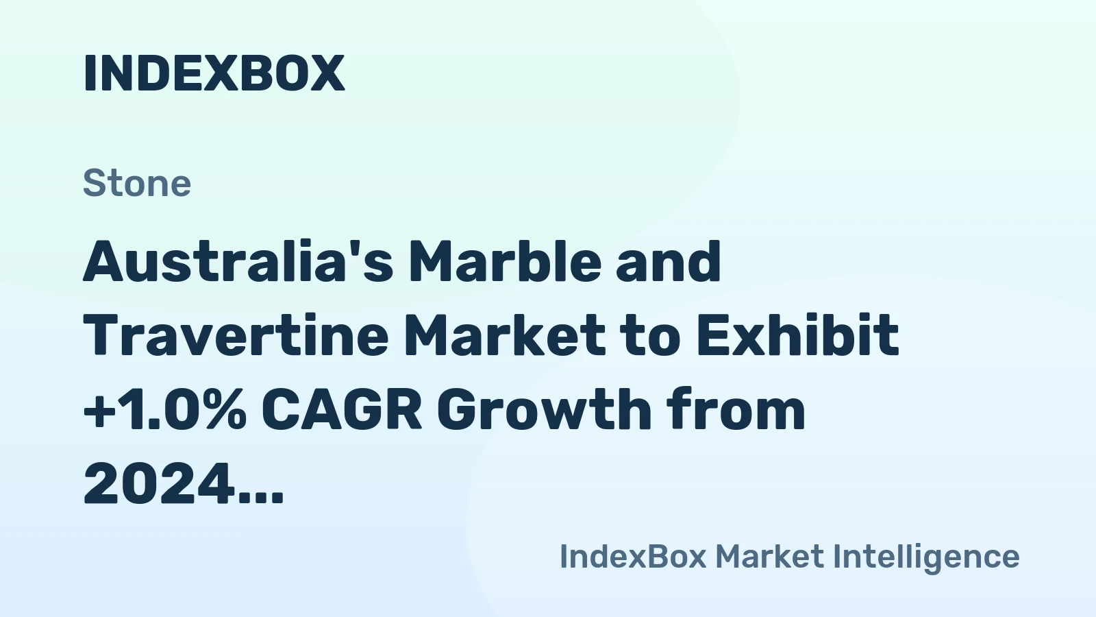 Australia's Marble and Travertine Market to Exhibit +1.0% CAGR Growth from 2024 to 2035