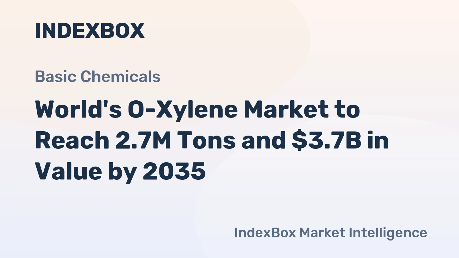 World's O-Xylene Market to Reach 2.7M Tons and $3.7B in Value by 2035