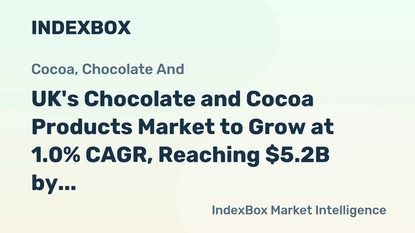 UK's Chocolate and Cocoa Products Market to Grow at 1.0% CAGR, Reaching $5.2B by 2035