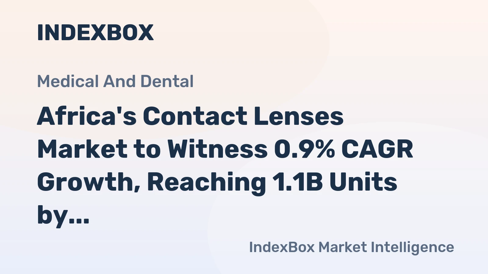 Africa's Contact Lenses Market to Witness 0.9% CAGR Growth, Reaching 1.1B Units by 2035