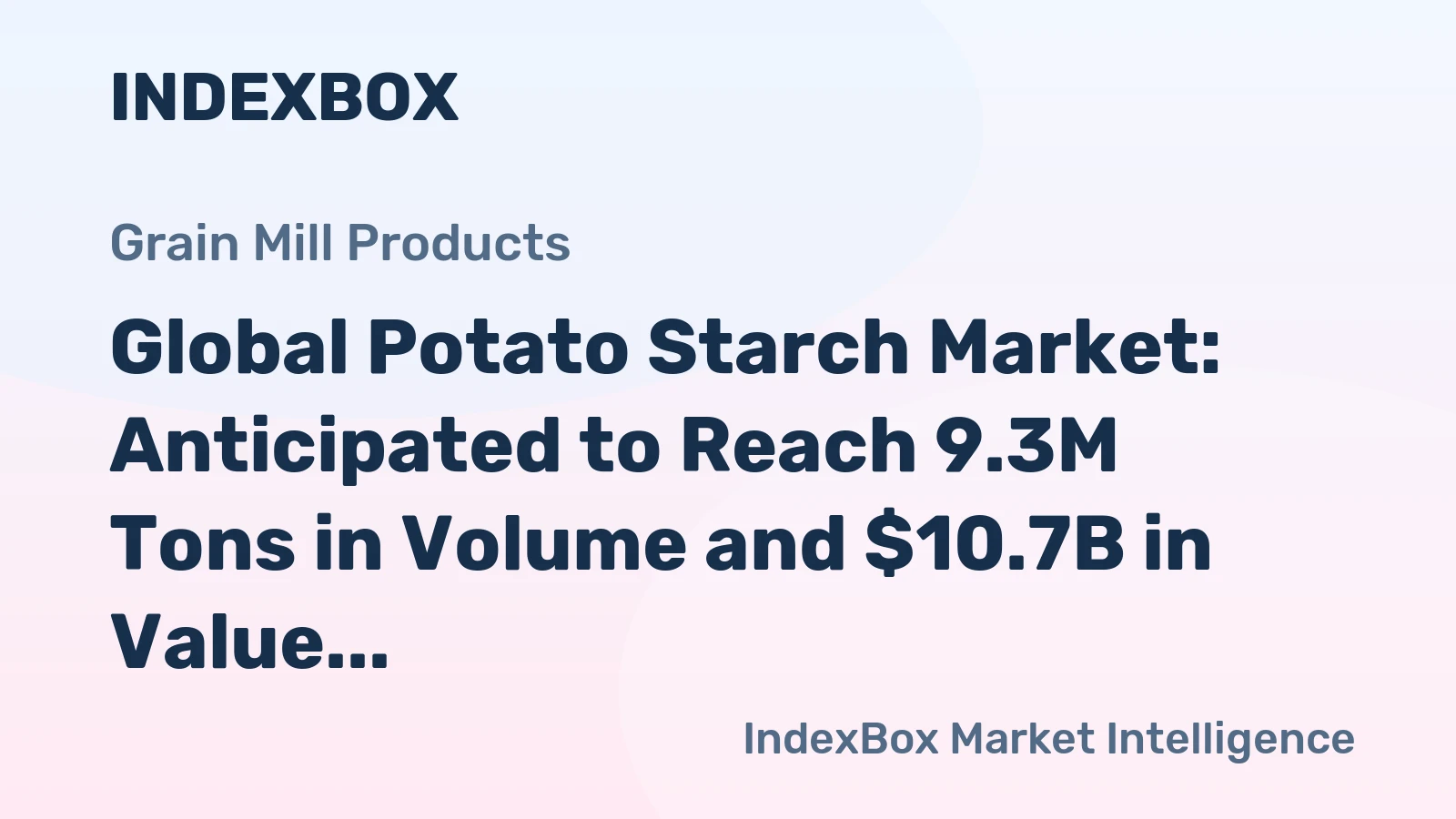 Global Potato Starch Market: Anticipated to Reach 9.3M Tons in Volume and $10.7B in Value by 2035