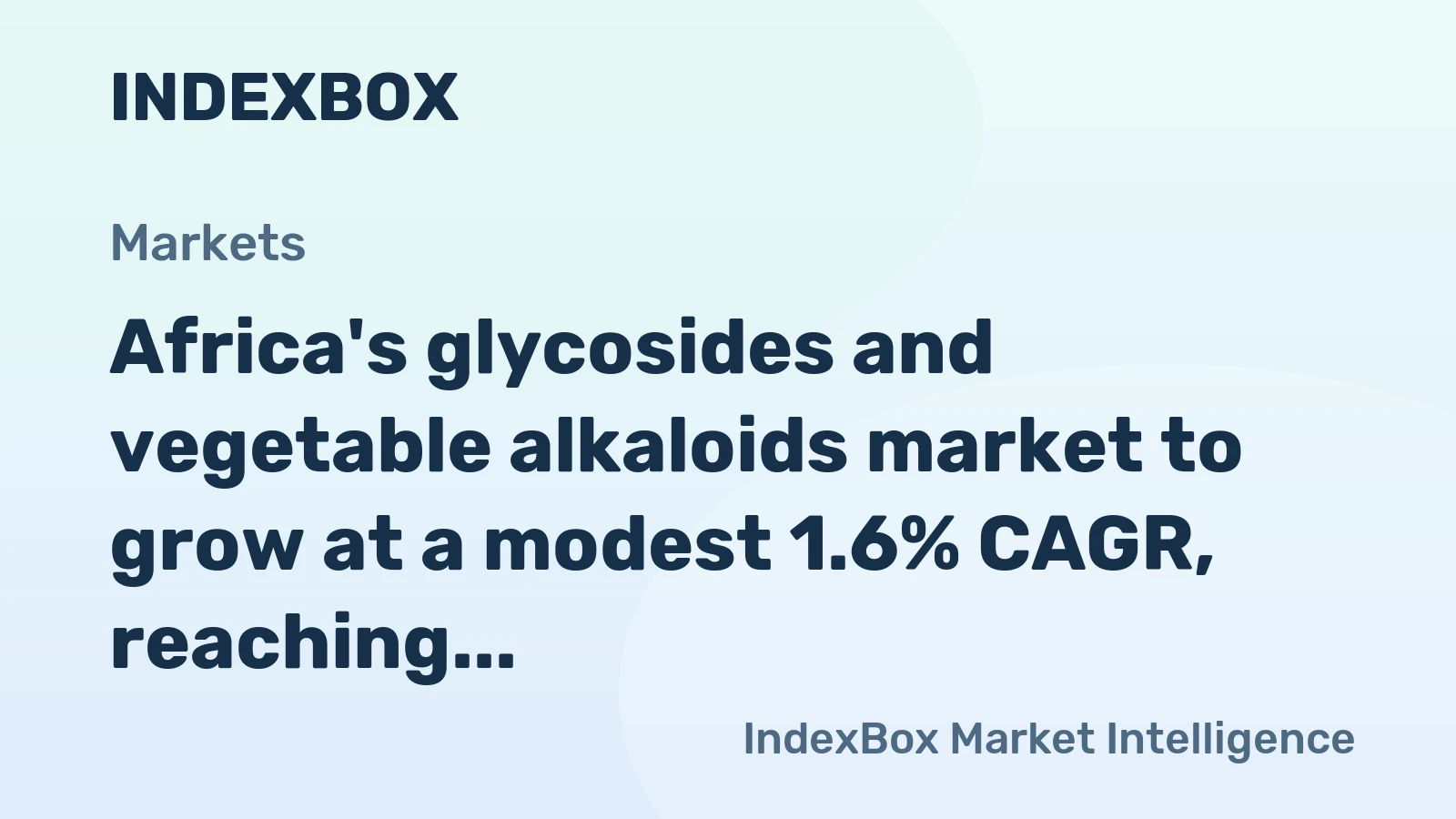 Africa's glycosides and vegetable alkaloids market to grow at a modest 1.6% CAGR, reaching $1B by 2035.