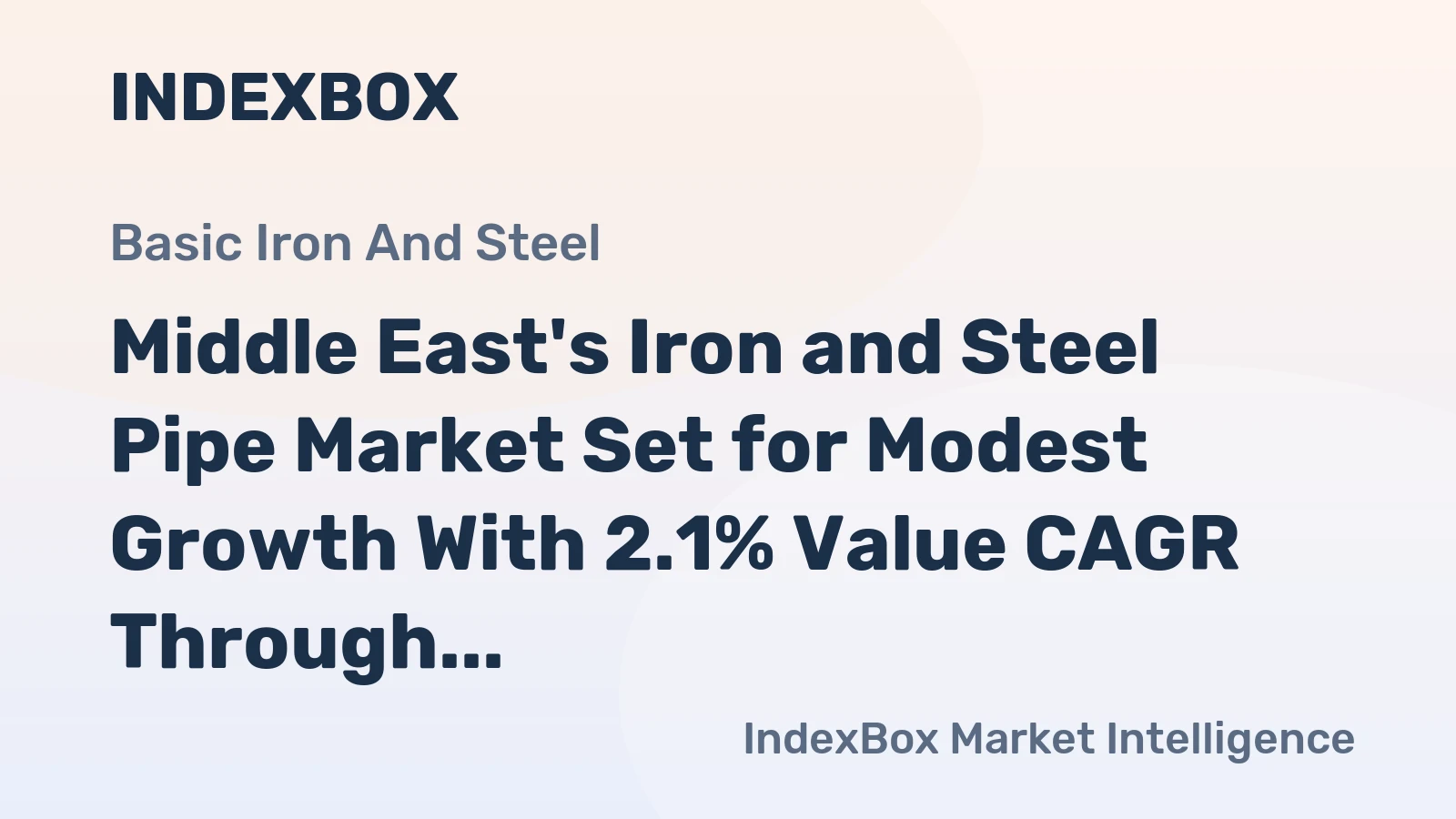 Middle East's Iron and Steel Pipe Market Set for Modest Growth With 2.1% Value CAGR Through 2035