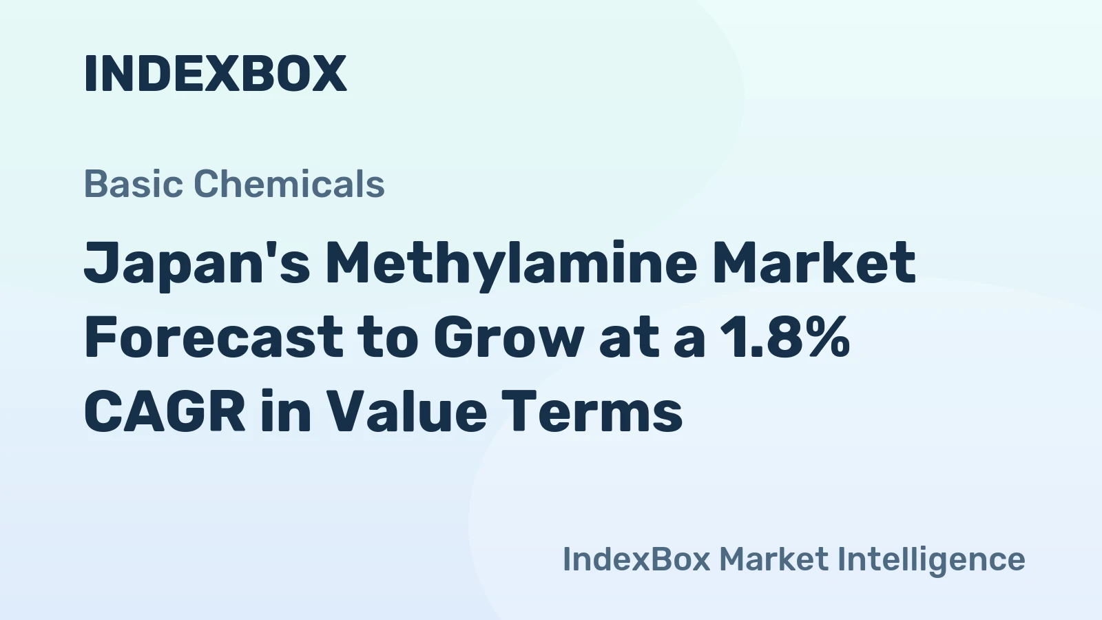 Japan's Methylamine Market Forecast to Grow at a 1.8% CAGR in Value Terms