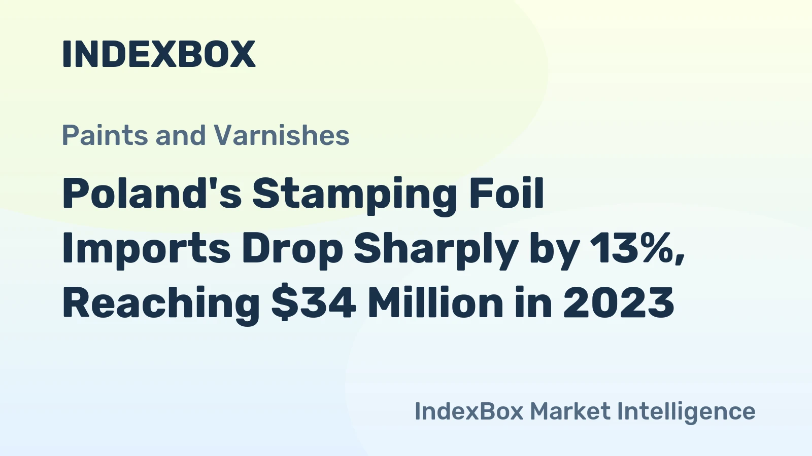 Poland's Stamping Foil Imports Drop Sharply by 13%, Reaching $34 Million in 2023