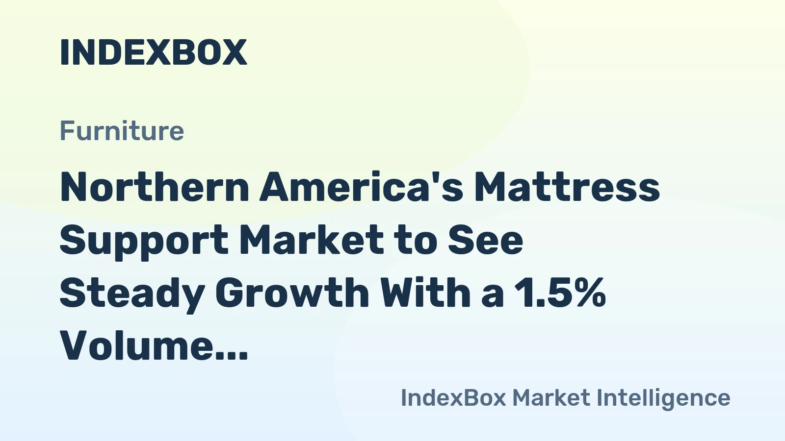 Northern America's Mattress Support Market to See Steady Growth With a 1.5% Volume CAGR Through 2035