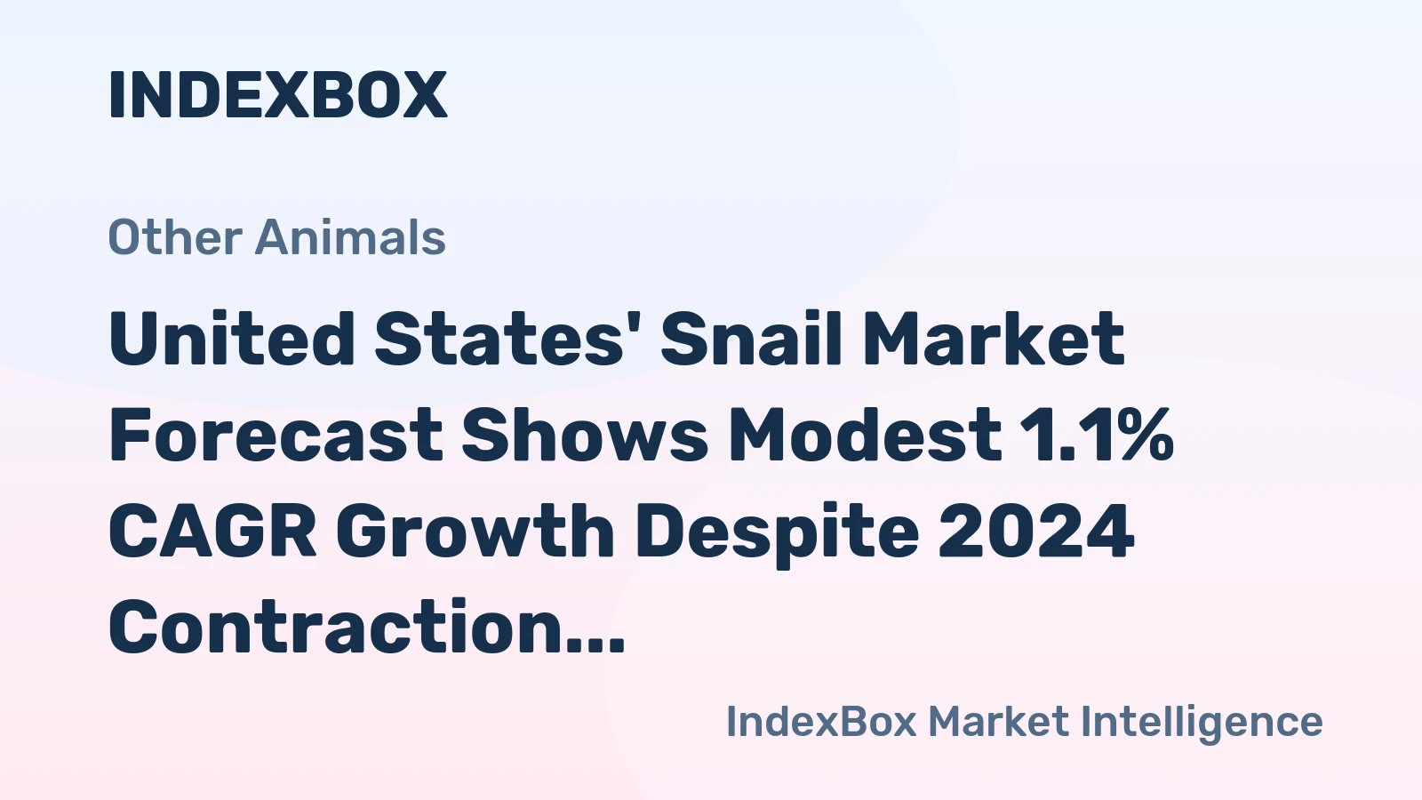 United States' Snail Market Forecast Shows Modest 1.1% CAGR Growth Despite 2024 Contraction