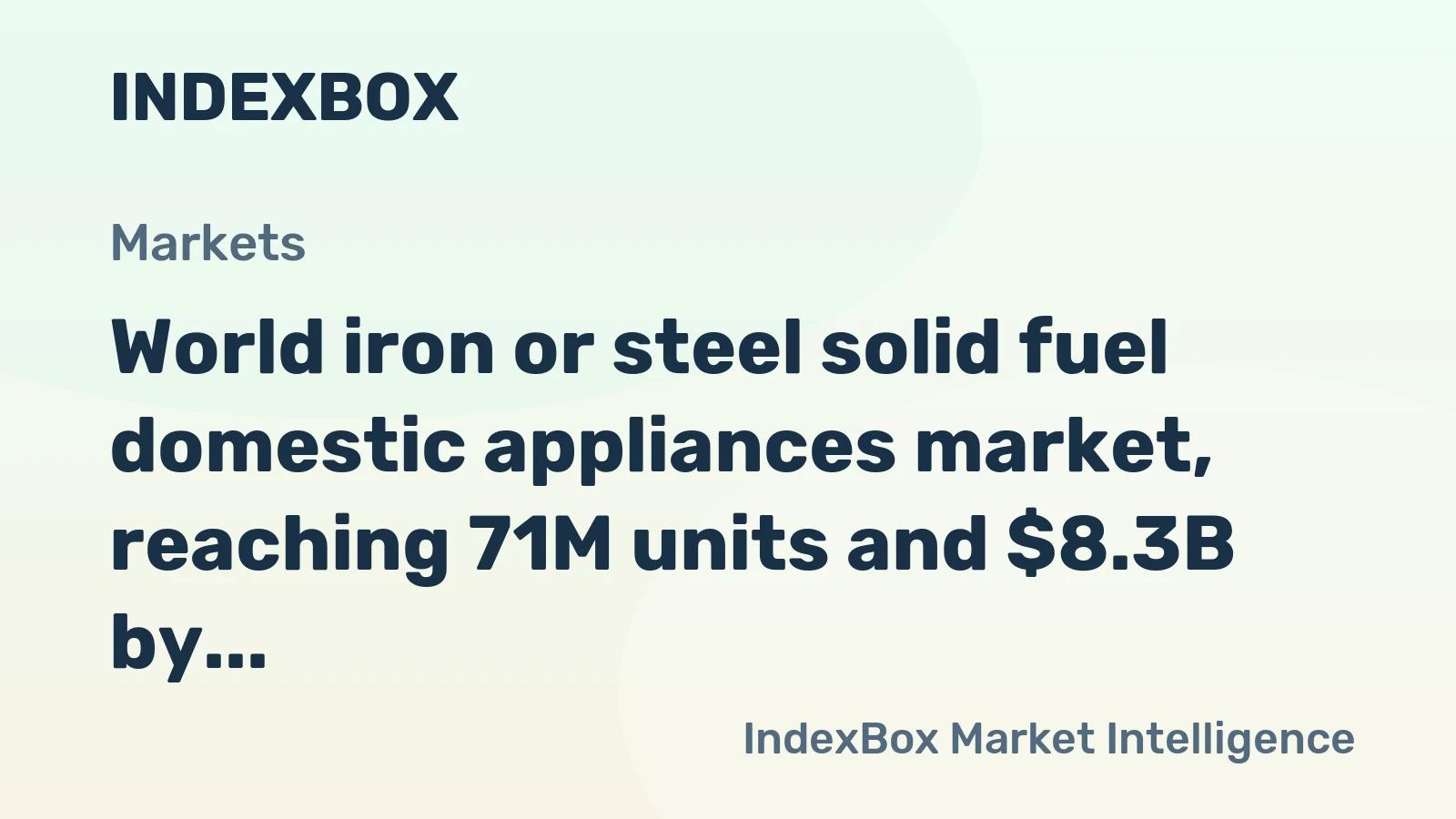World iron or steel solid fuel domestic appliances market, reaching 71M units and $8.3B by 2035, continues its steady growth trajectory.