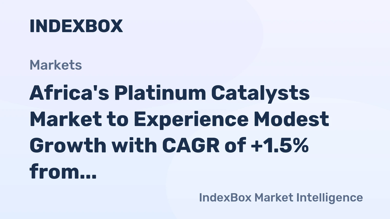 Africa's Platinum Catalysts Market to Experience Modest Growth with CAGR of +1.5% from 2024 to 2035