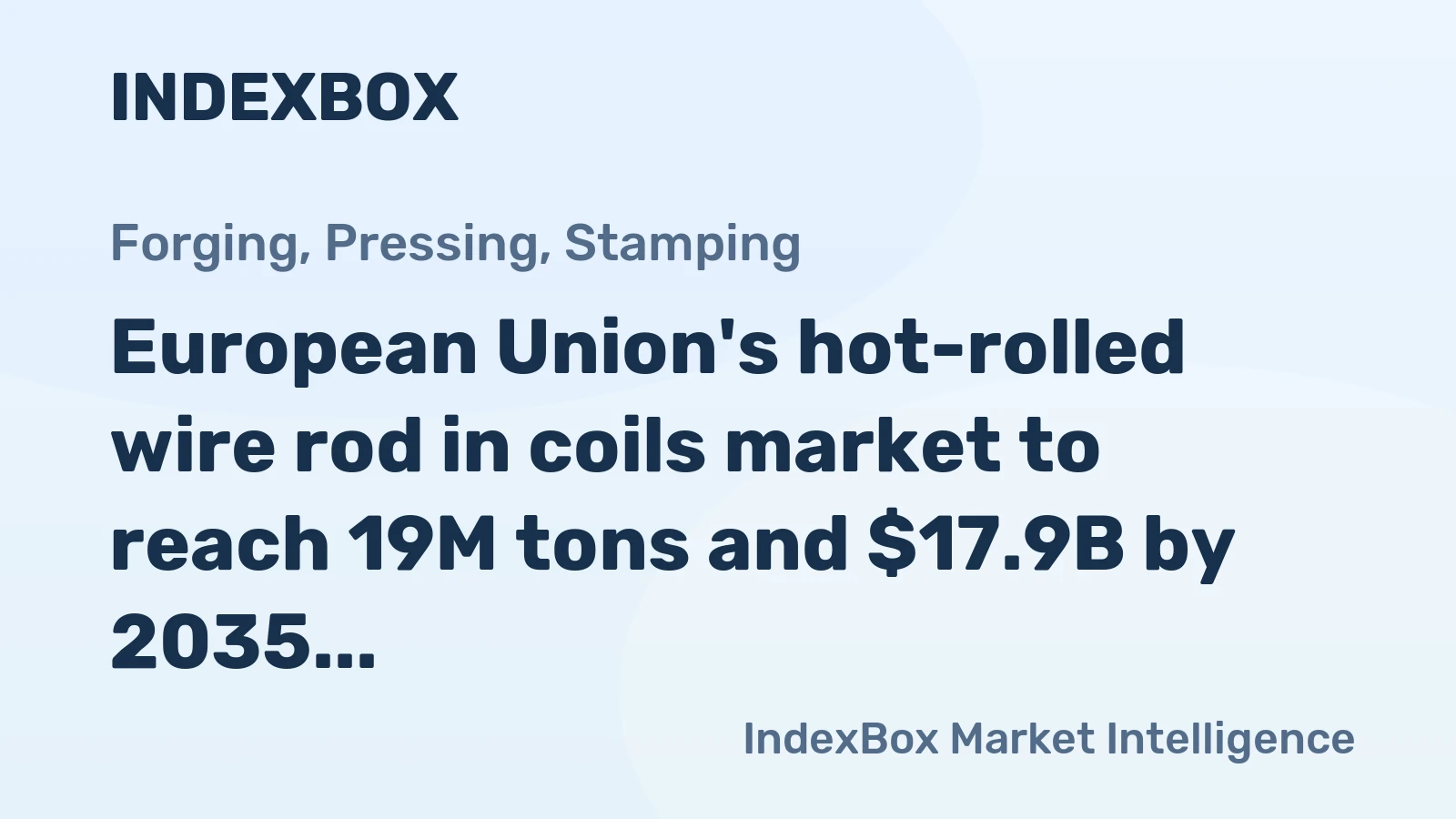 European Union's hot-rolled wire rod in coils market to reach 19M tons and $17.9B by 2035