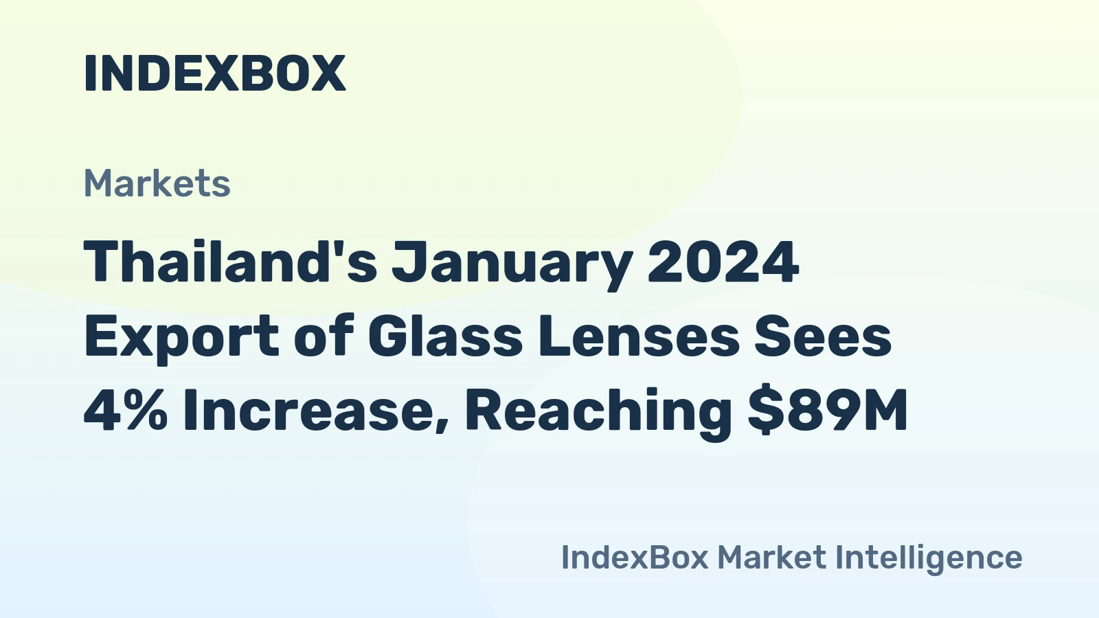 Thailand's January 2024 Export of Glass Lenses Sees 4% Increase, Reaching $89M