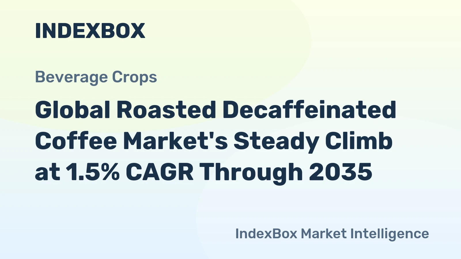 Global Roasted Decaffeinated Coffee Market's Steady Climb at 1.5% CAGR Through 2035
