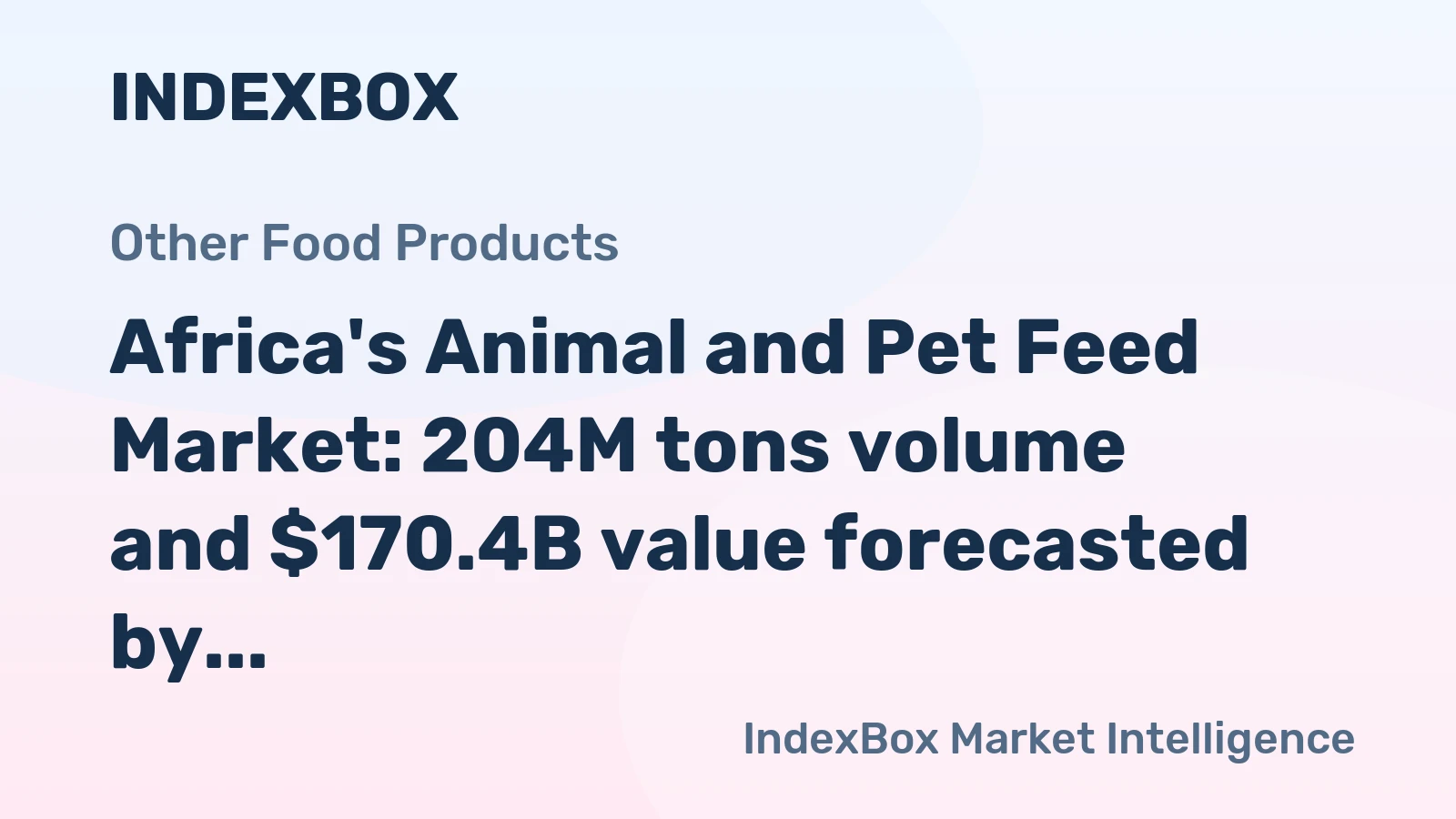 Africa's Animal and Pet Feed Market: 204M tons volume and $170.4B value forecasted by 2035