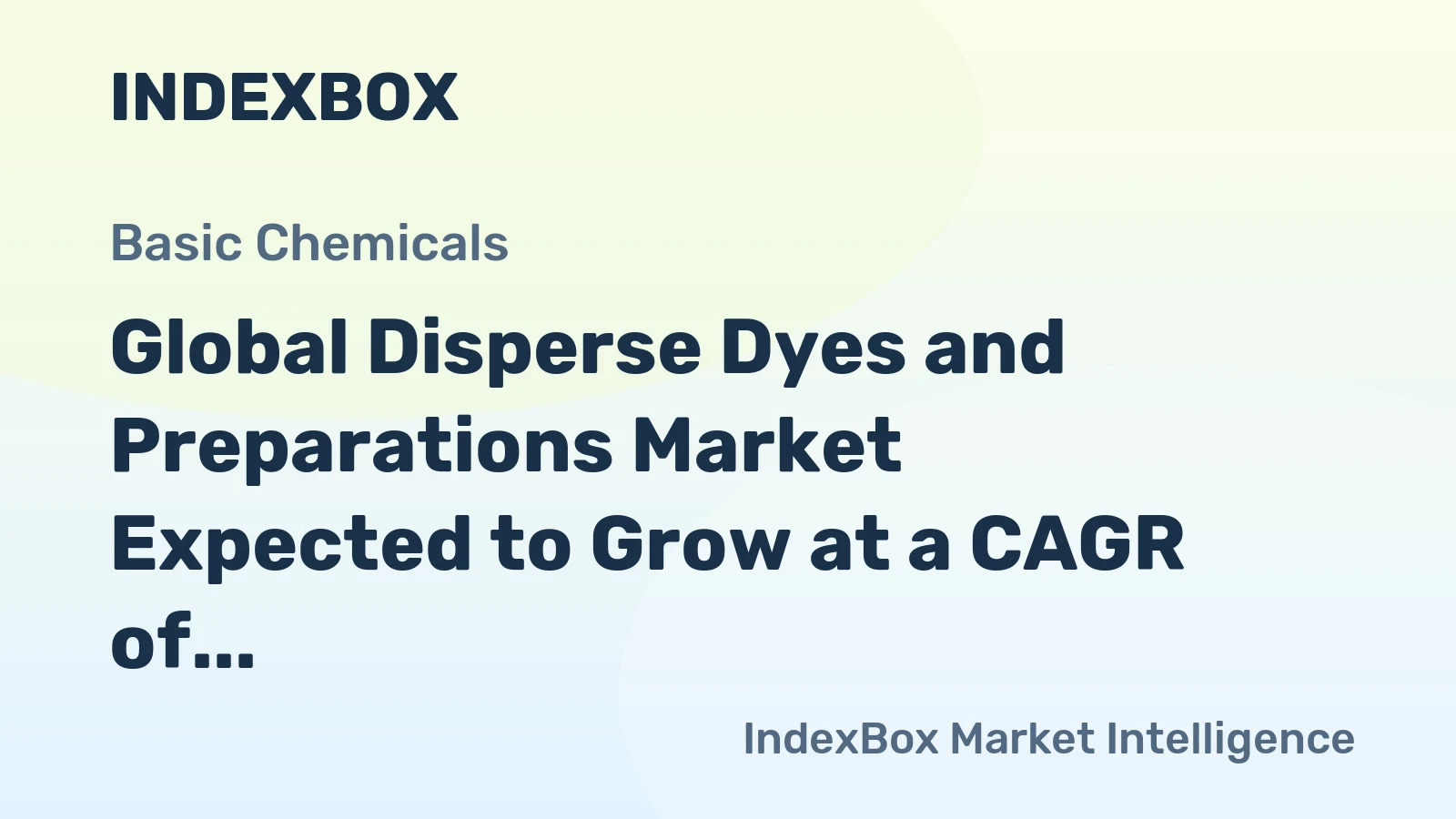 Global Disperse Dyes and Preparations Market Expected to Grow at a CAGR of +1.1% from 2024 to 2035