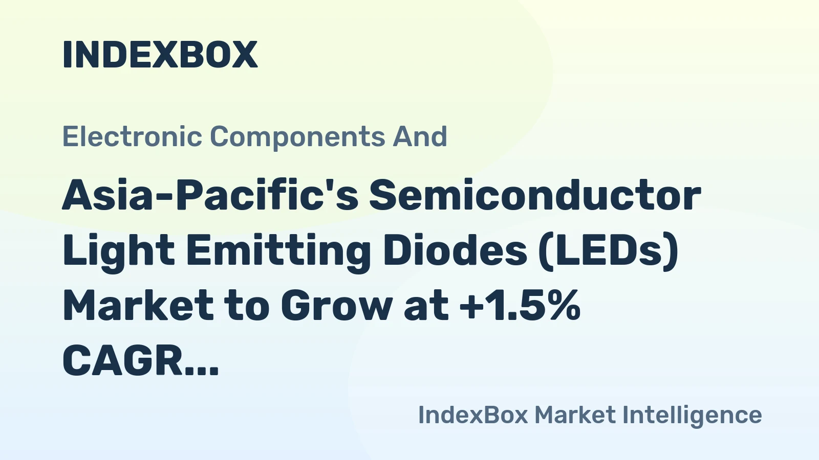Asia-Pacific's Semiconductor Light Emitting Diodes (LEDs) Market to Grow at +1.5% CAGR, Reaching 4.9M Tons by 2035