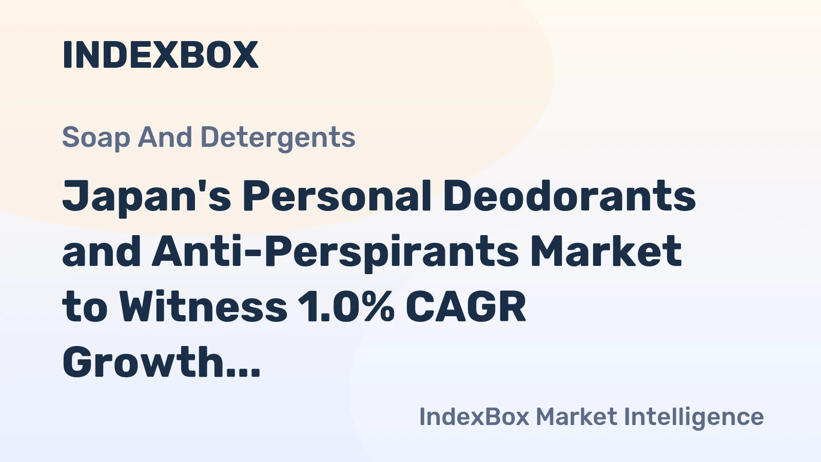 Japan's Personal Deodorants and Anti-Perspirants Market to Witness 1.0% CAGR Growth, Reaching $1.8B by 2035