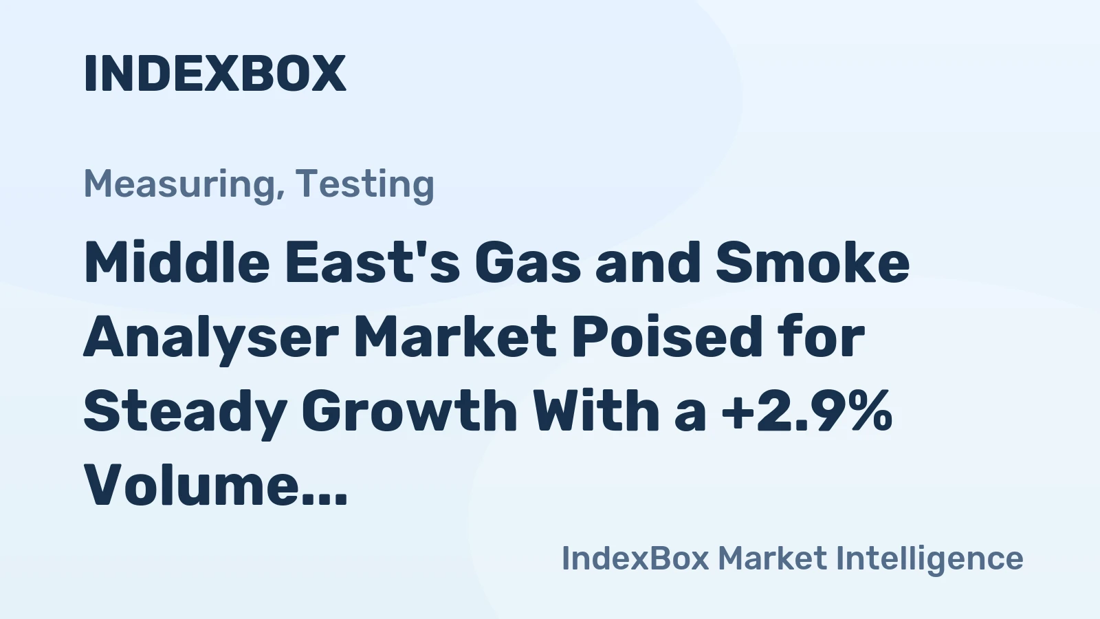 Middle East's Gas and Smoke Analyser Market Poised for Steady Growth With a +2.9% Volume CAGR Through 2035