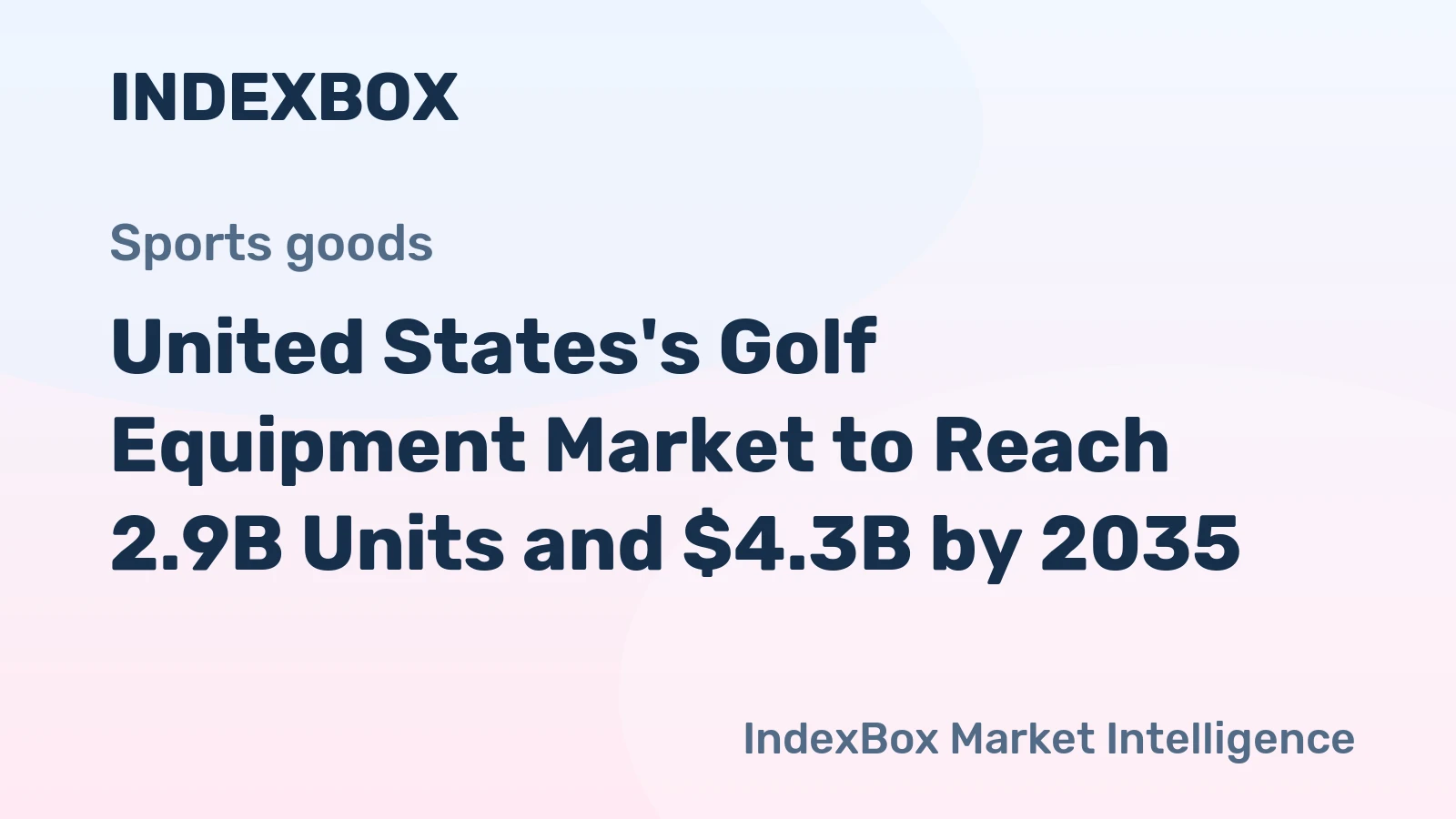 United States's Golf Equipment Market to Reach 2.9B Units and $4.3B by 2035