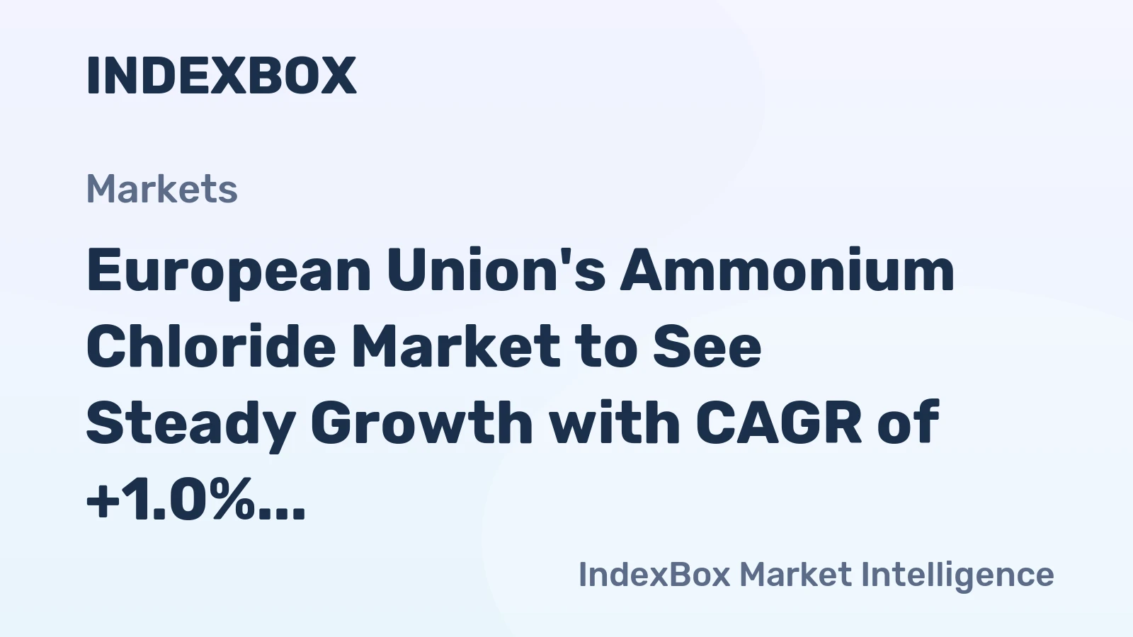 European Union's Ammonium Chloride Market to See Steady Growth with CAGR of +1.0% from 2024-2035