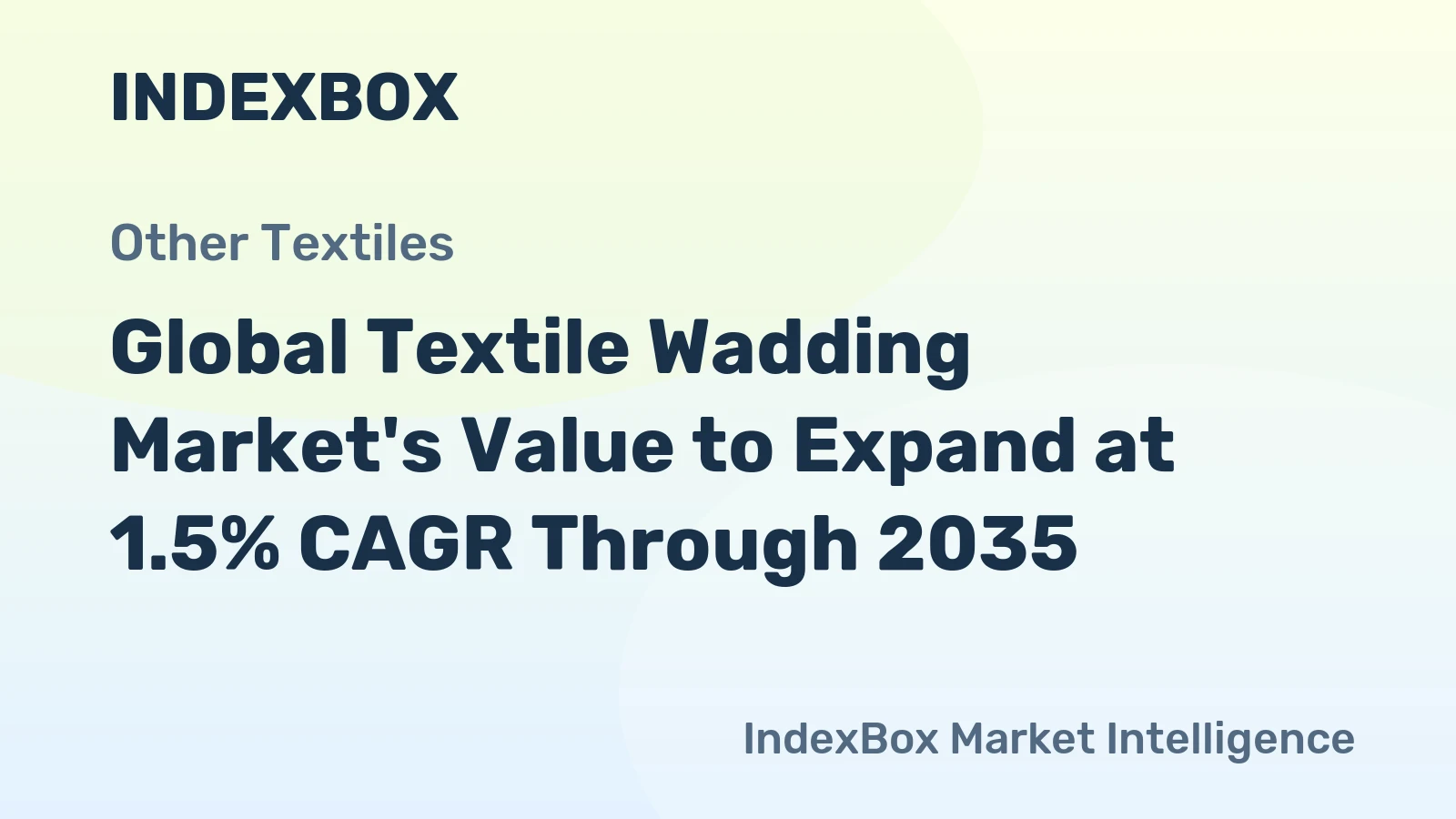 Global Textile Wadding Market's Value to Expand at 1.5% CAGR Through 2035