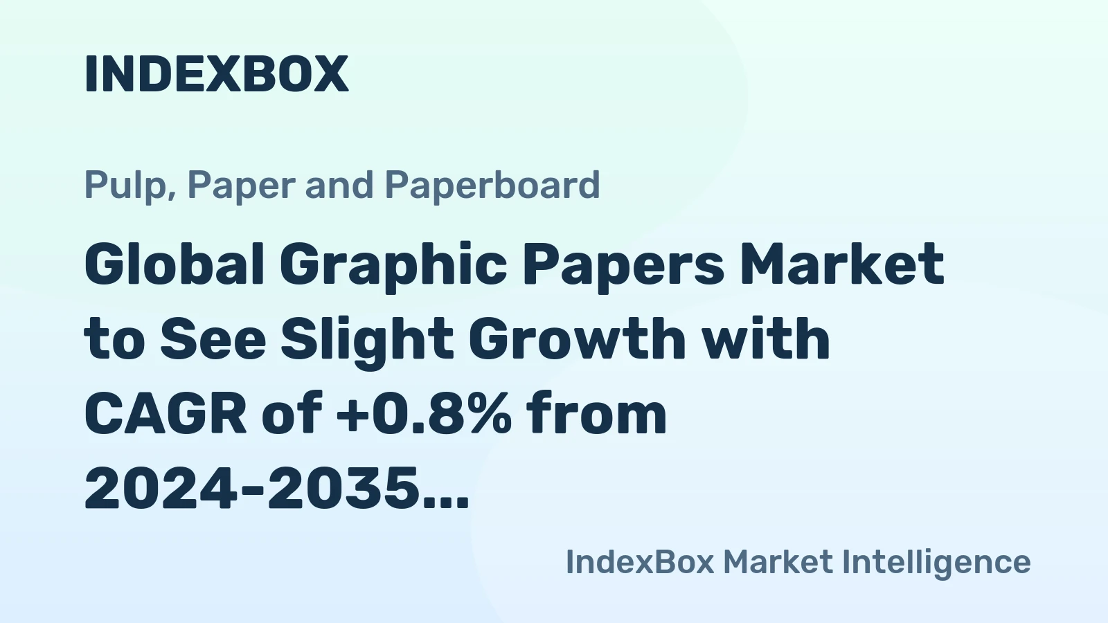 Global Graphic Papers Market to See Slight Growth with CAGR of +0.8% from 2024-2035