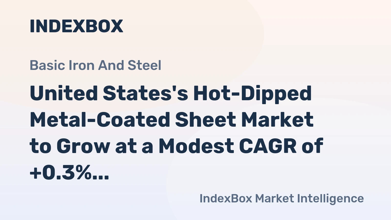 United States's Hot-Dipped Metal-Coated Sheet Market to Grow at a Modest CAGR of +0.3% from 2024 to 2035
