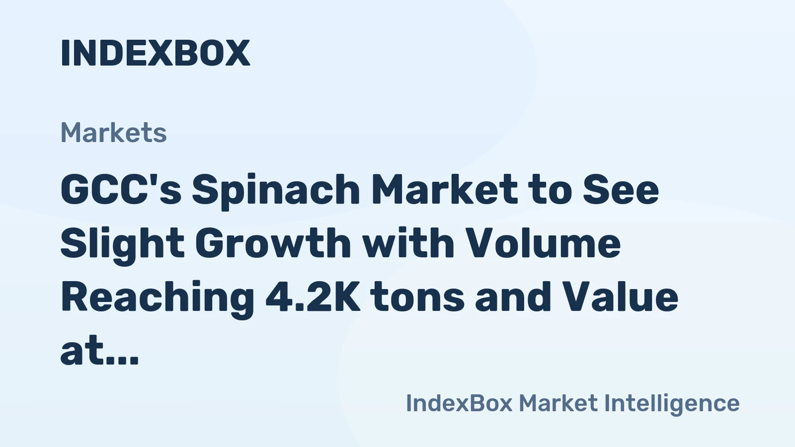 GCC's Spinach Market to See Slight Growth with Volume Reaching 4.2K tons and Value at $24M by 2035