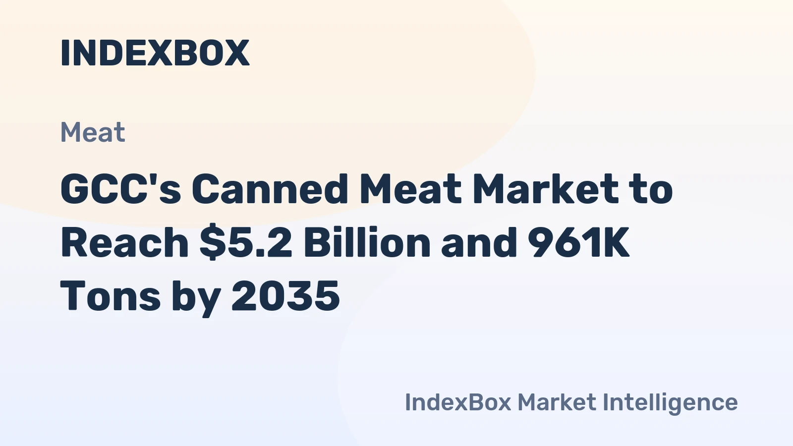 GCC's Canned Meat Market to Reach $5.2 Billion and 961K Tons by 2035