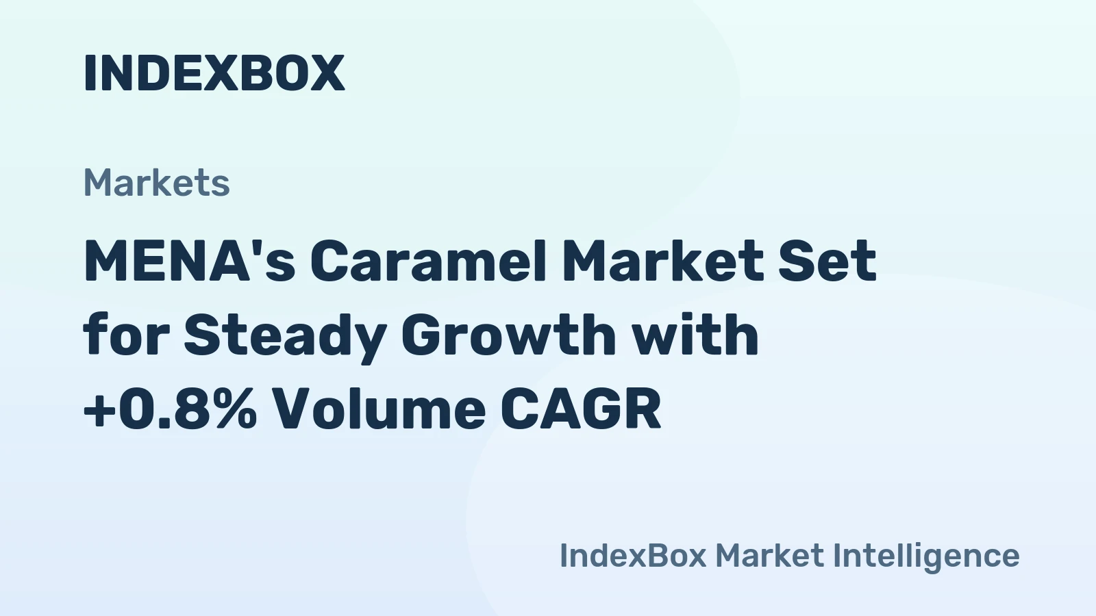 MENA's Caramel Market Set for Steady Growth with +0.8% Volume CAGR