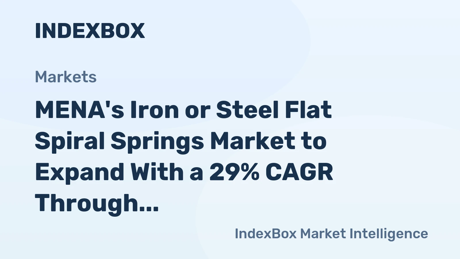 MENA's Iron or Steel Flat Spiral Springs Market to Expand With a 29% CAGR Through 2035