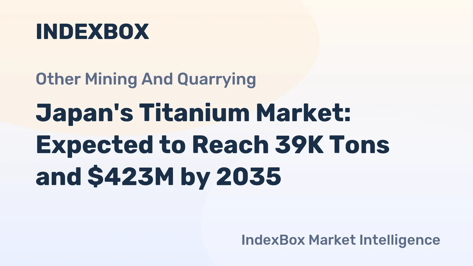 Japan's Titanium Market: Expected to Reach 39K Tons and $423M by 2035