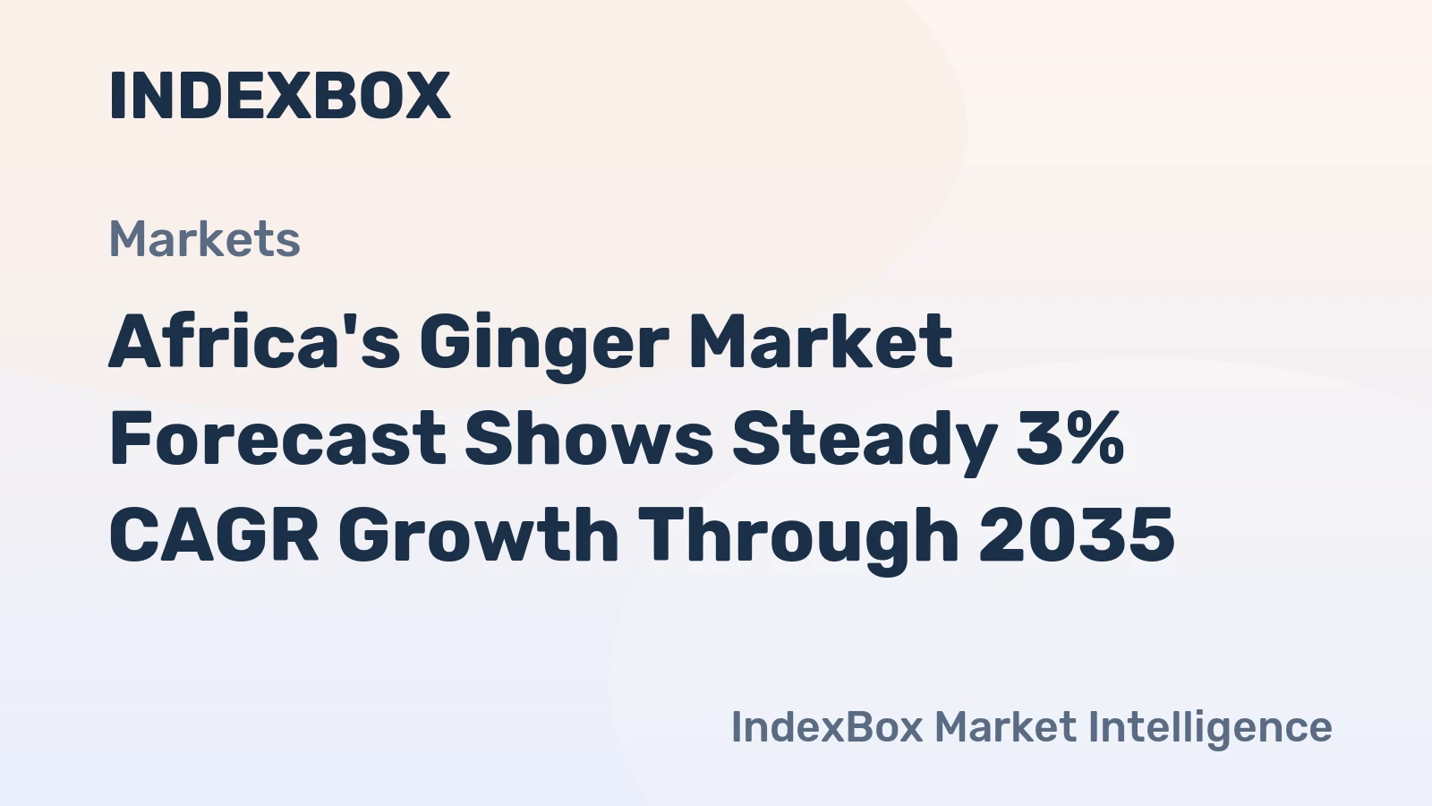 Africa's Ginger Market Forecast Shows Steady 3% CAGR Growth Through 2035