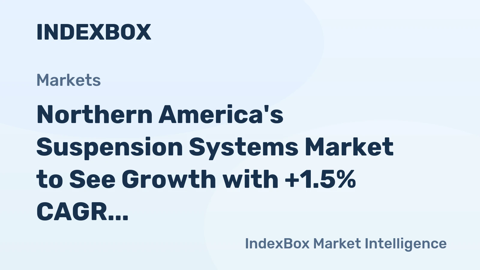 Northern America's Suspension Systems Market to See Growth with +1.5% CAGR over Next Decade, Reaching $13.3B by 2035