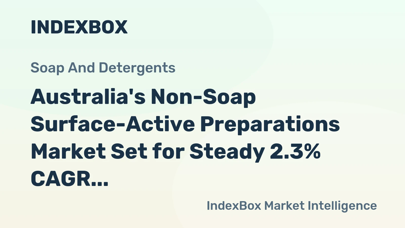 Australia's Non-Soap Surface-Active Preparations Market Set for Steady 2.3% CAGR Growth Through 2035