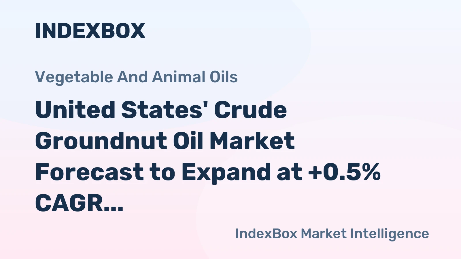 United States' Crude Groundnut Oil Market Forecast to Expand at +0.5% CAGR Through 2035
