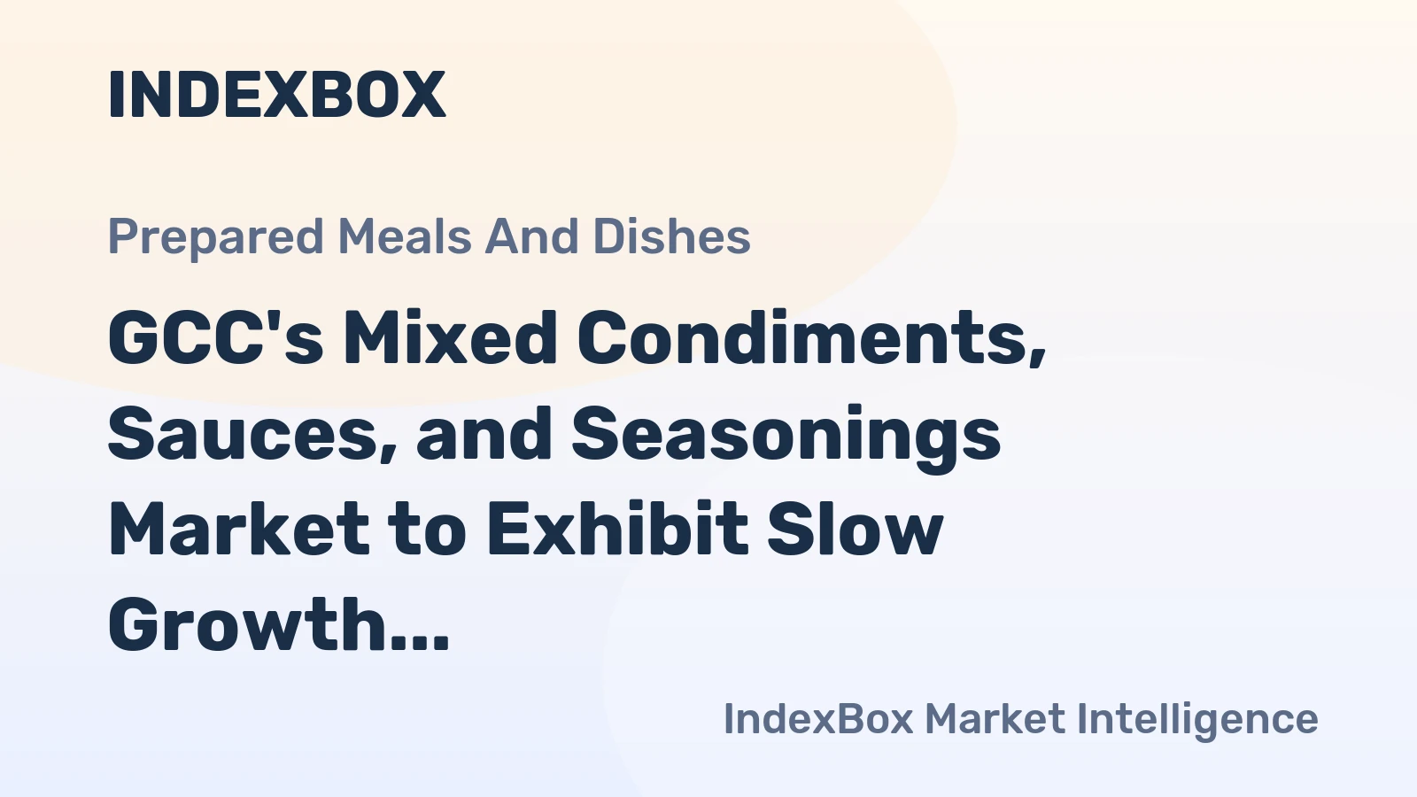 GCC's Mixed Condiments, Sauces, and Seasonings Market to Exhibit Slow Growth with CAGR of +0.4% by 2035