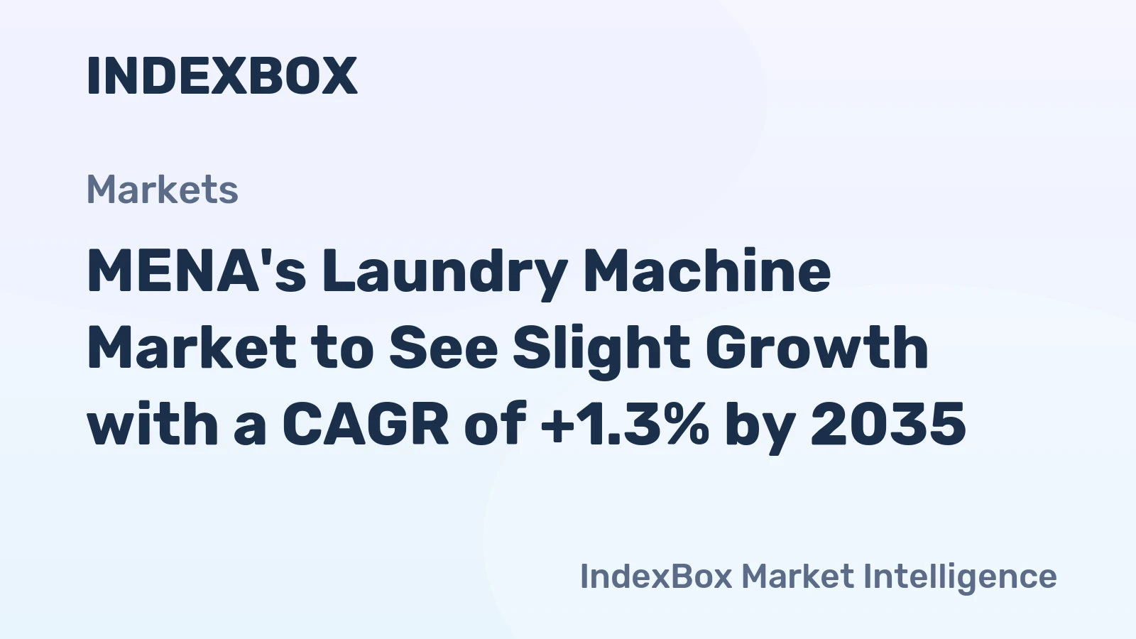 MENA's Laundry Machine Market to See Slight Growth with a CAGR of +1.3% by 2035