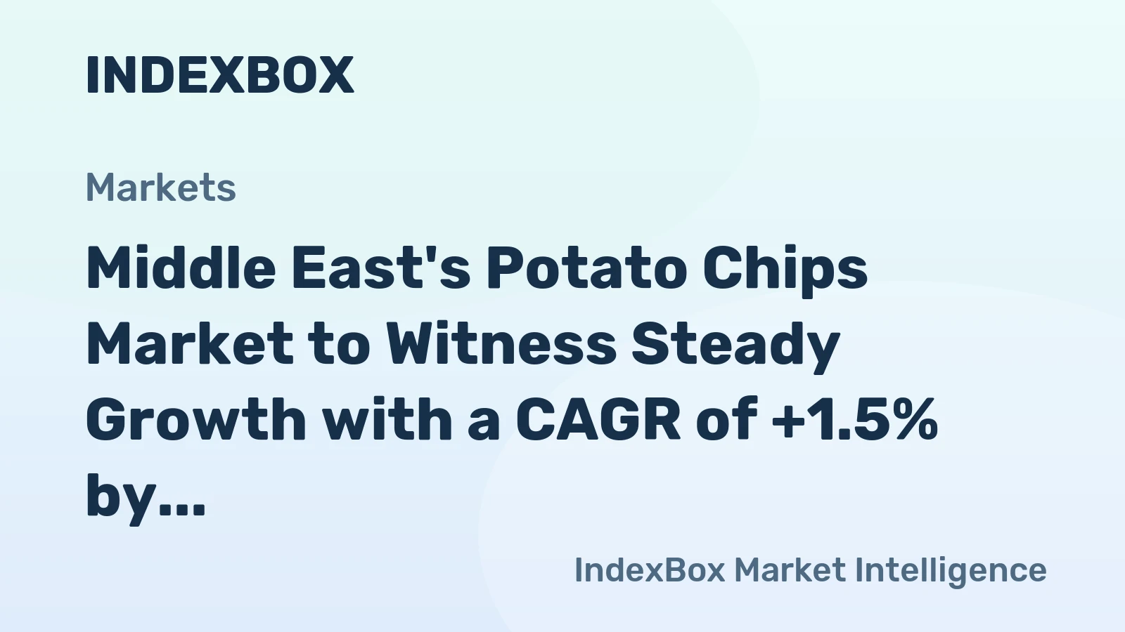 Middle East's Potato Chips Market to Witness Steady Growth with a CAGR of +1.5% by 2035