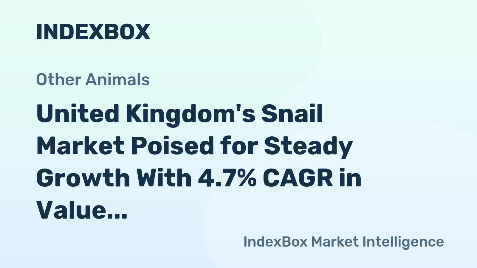 United Kingdom's Snail Market Poised for Steady Growth With 4.7% CAGR in Value