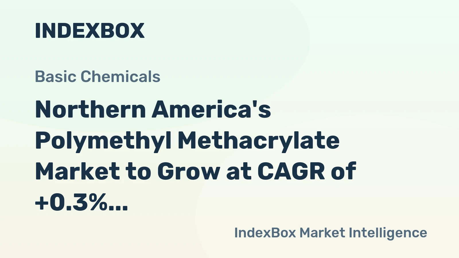 Northern America's Polymethyl Methacrylate Market to Grow at CAGR of +0.3% from 2024 to 2035